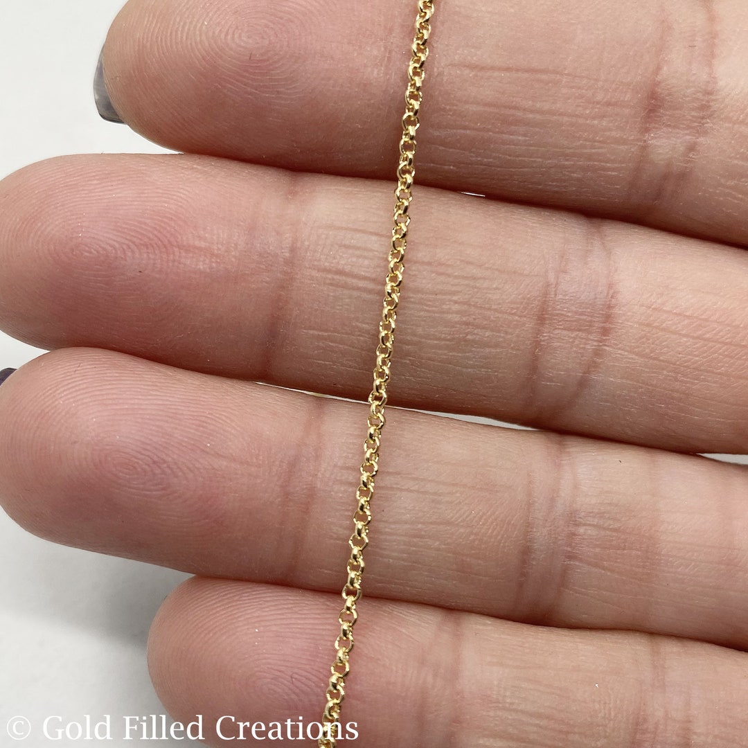 Gold Filled chain Rolo round 1.5mm bulk , 1 3 5 10 20 30Feet 20%Off ...