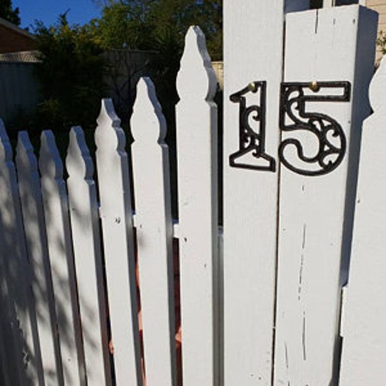 Rustic Cast Iron House Numbers Aged Brass 4.5 Inches - Etsy