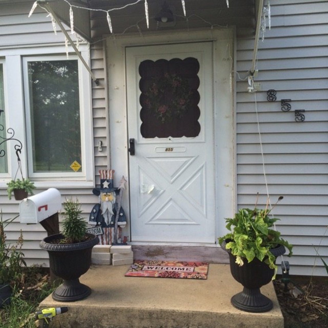 Rustic Cast Iron House Numbers Aged Brass 4.5 Inches | Etsy