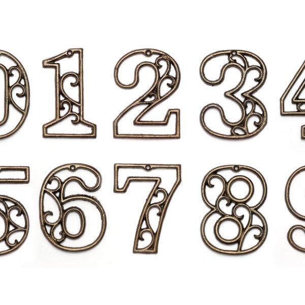 Brass House Numbers 3 Inch - Etsy