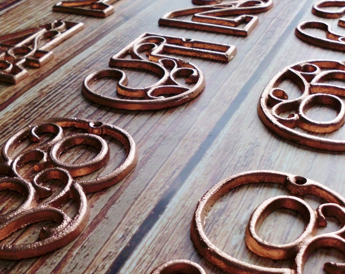 Individual House Numbers OR Letters Rustic Metal 4 Inch TO - Etsy