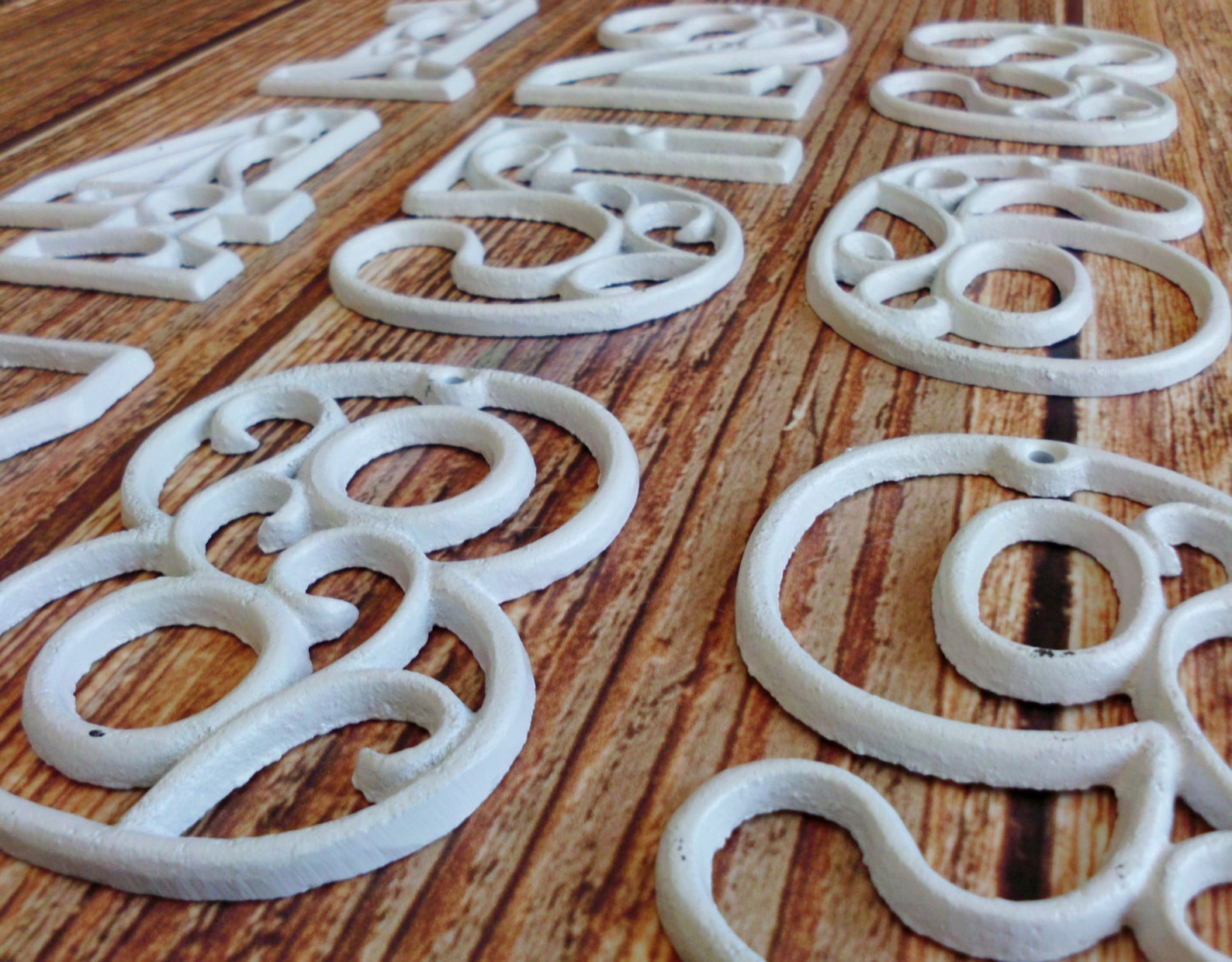 Victorian House Numbers Cast Iron Mail Box Numbers - Etsy