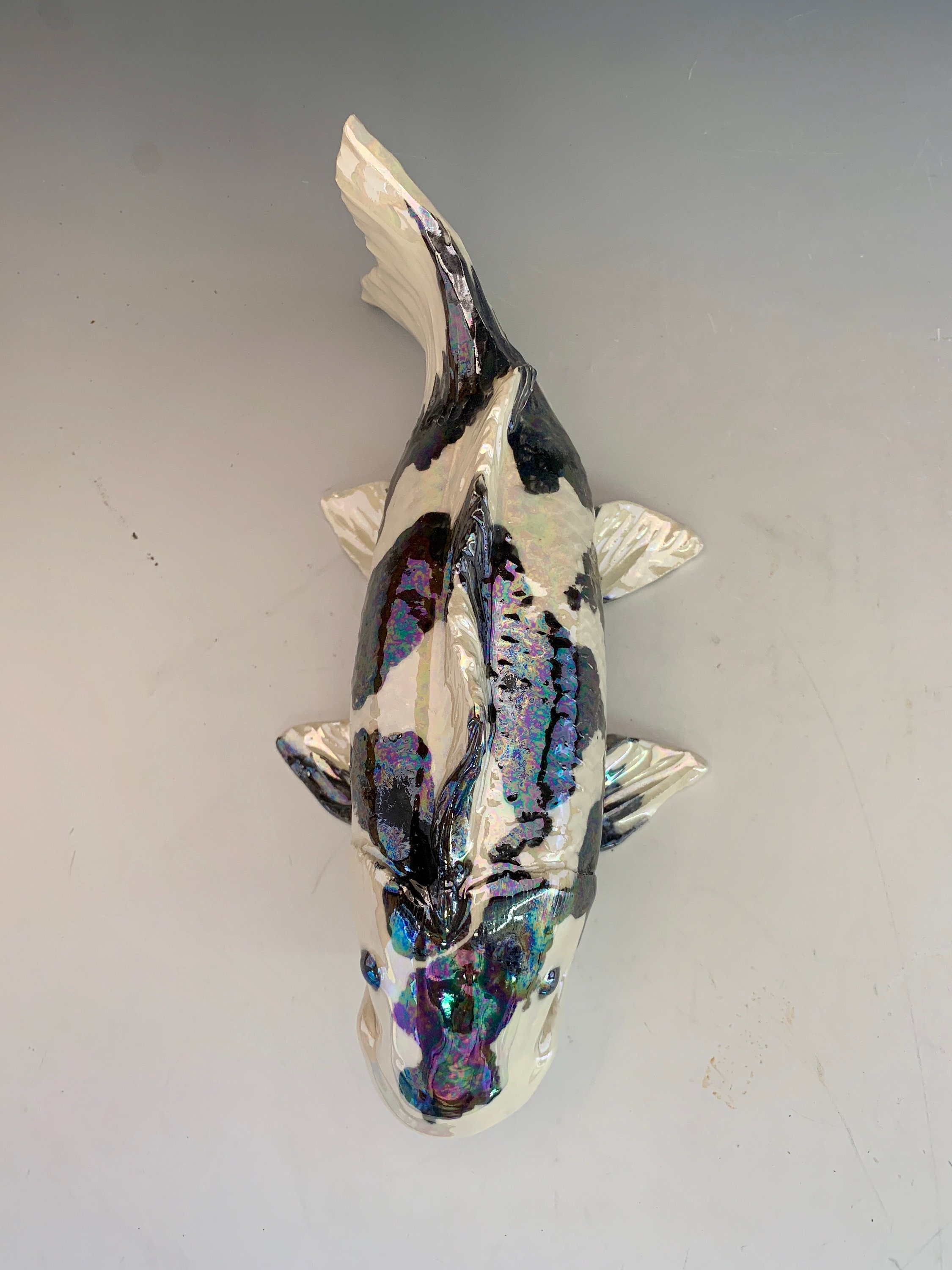Koi Fish Sculpturehand Made Fishceramic Koifishkoi - Etsy