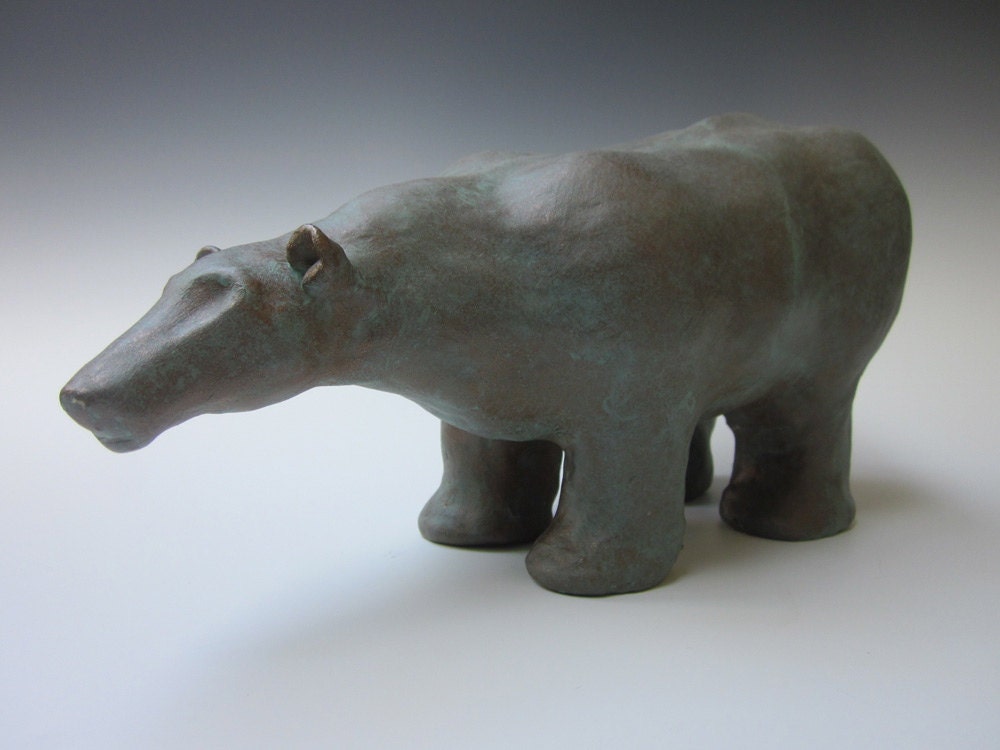 Ceramic Polar Bear Sculpture, Bear Sculpture,polar Bear Sculpture ...