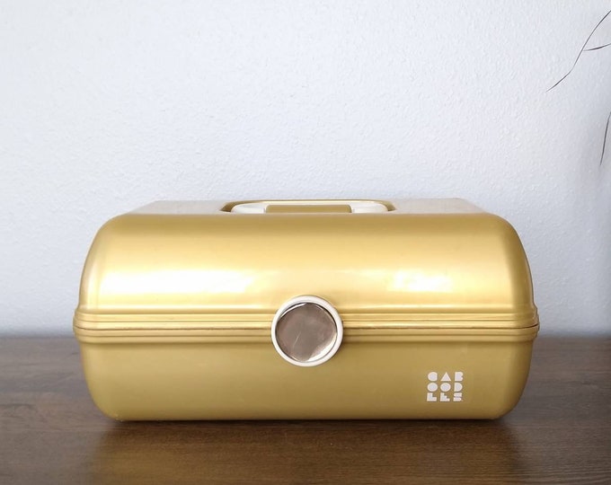 1990s Vintage Metallic Gold Caboodles #5626 Makeup Cosmetic Organizer ...