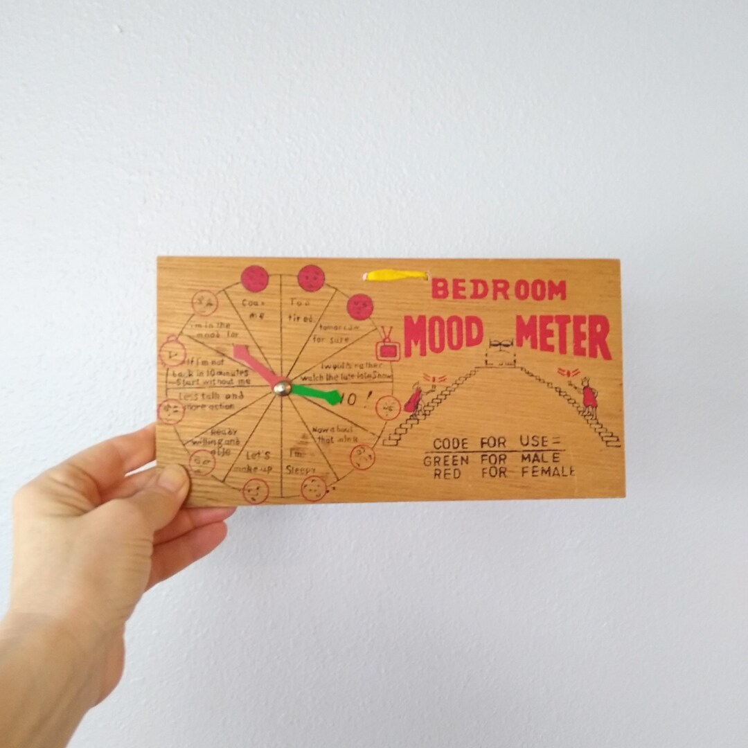 Vintage Novelty Wood Bedroom Mood Meter Vintage Wall Decor - Etsy