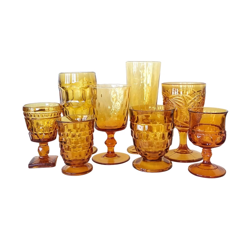 Amber Glassware - Etsy