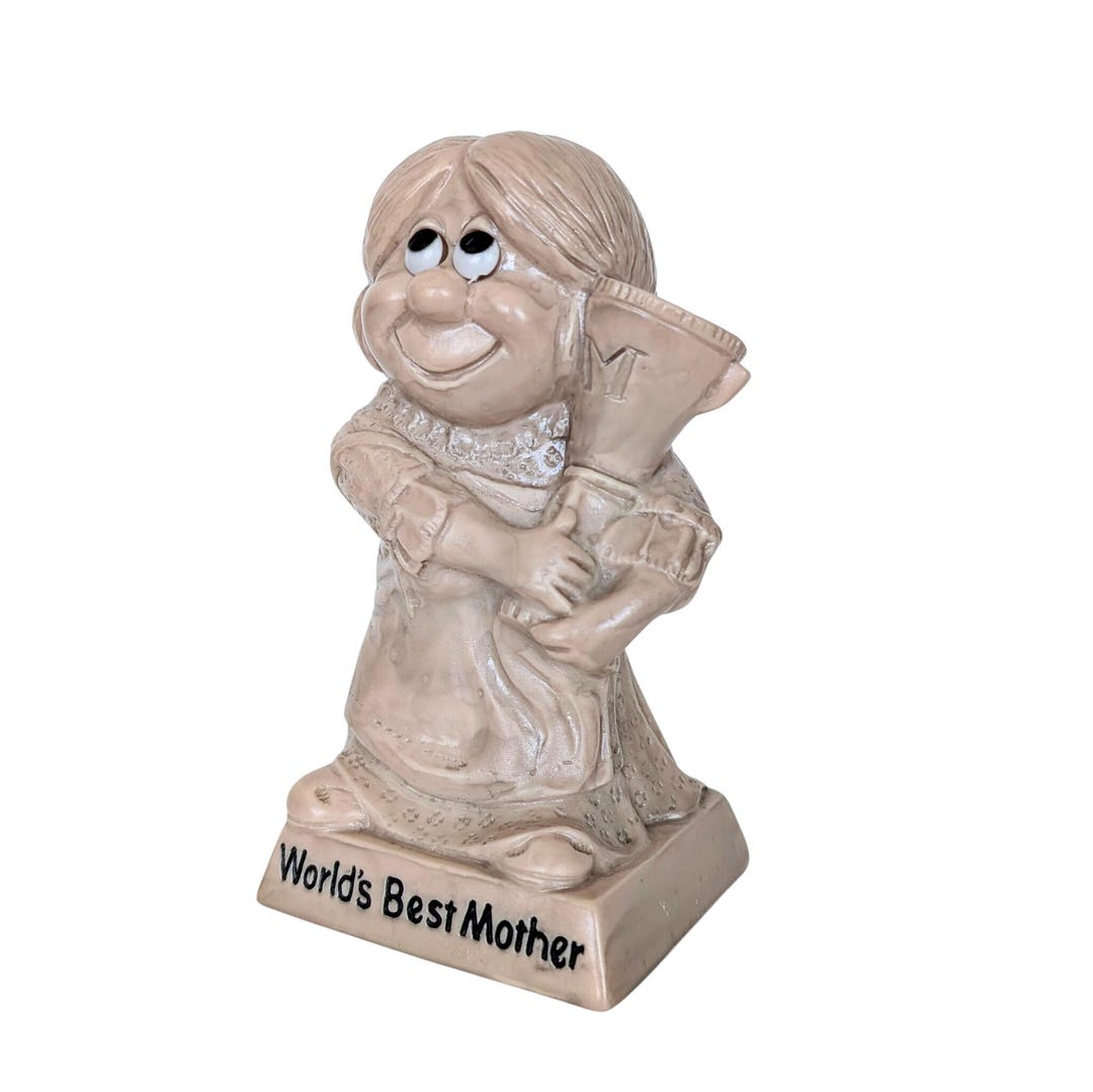 Vintage 1970s Russ Berrie Mother Figurine – World's Best Mom Trophy - Etsy