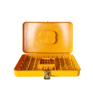 Vintage Wil Hold Harvest Gold Sewing Box Wilson Mfg Plastic Sewing ...