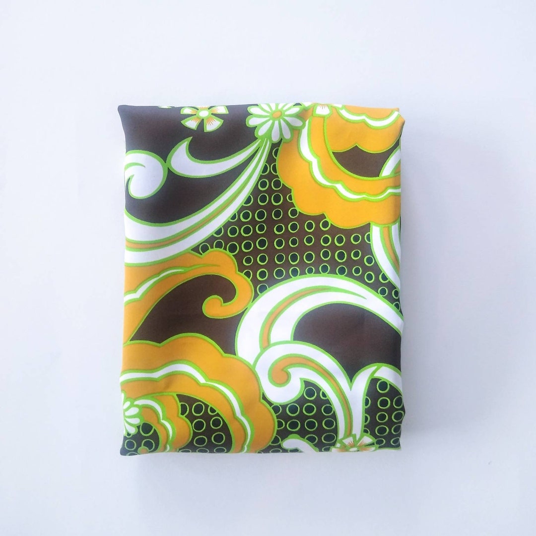 Vintage Floral Paisley Fabric Spilke's Charmeuse Fabric - Etsy