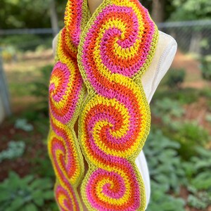 Spiral Scarf Crochet Pattern - Etsy