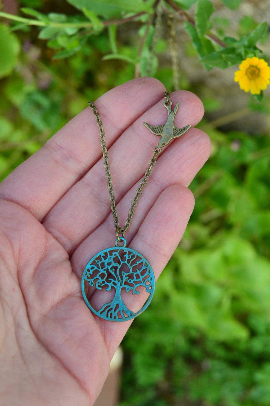 Personalized Tree Necklace Personalized Necklace With Initial - Etsy