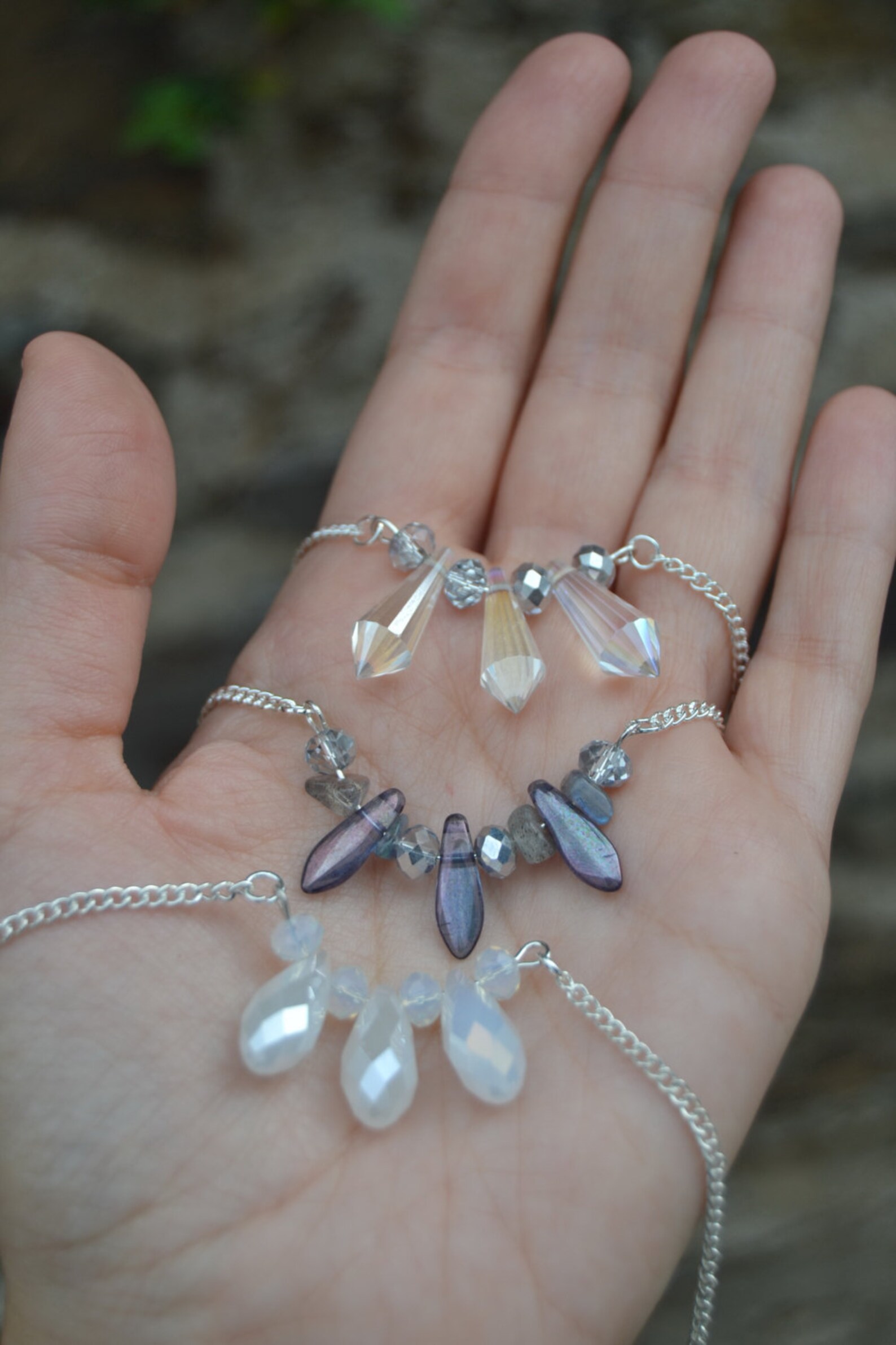 Statement Crystal Necklace Bib Necklace Crystal Statetement | Etsy