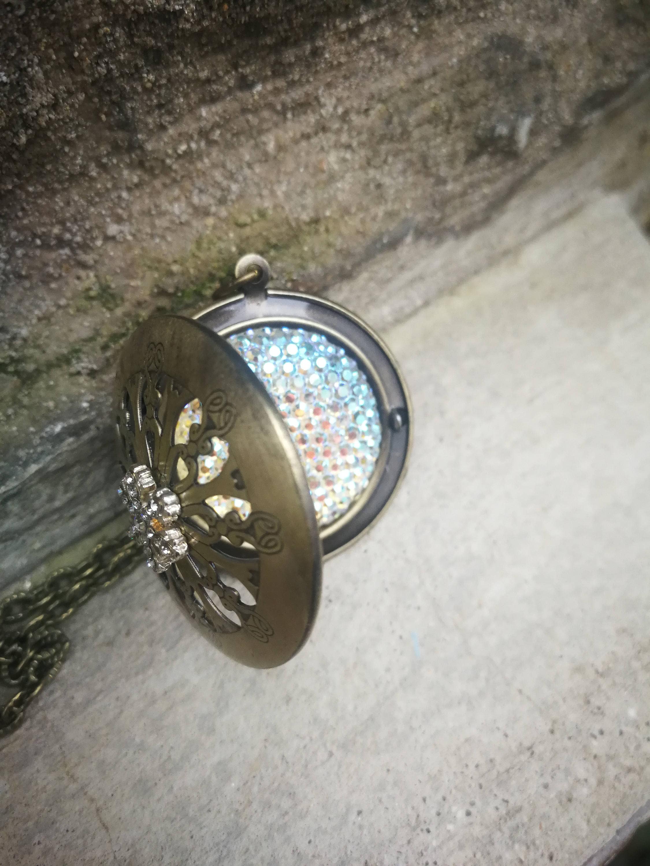 Snowflake locket necklace Winter Victorian locket necklace | Etsy