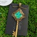 Green Jewel Key Necklace, Witches Key Necklace, Green Key Necklace ...