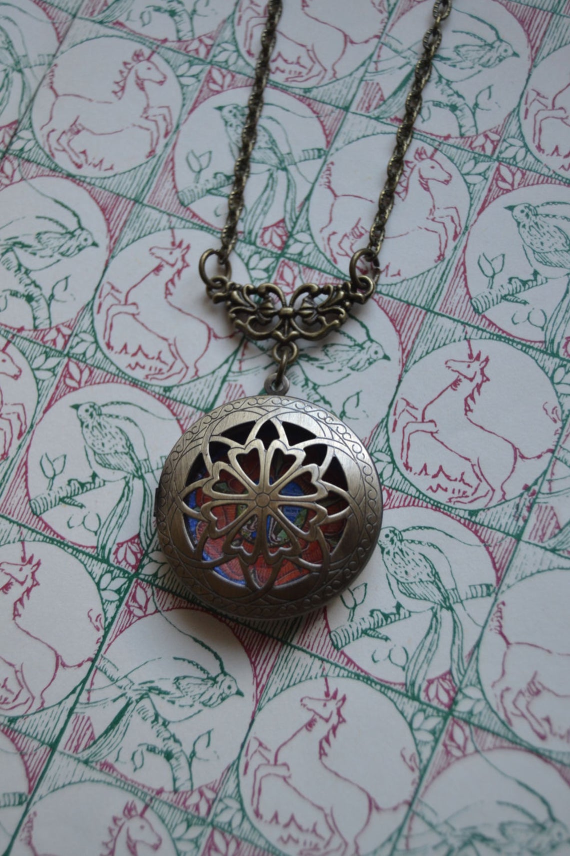 Medieval Virgin Mary Locket Necklace Religion Necklace - Etsy