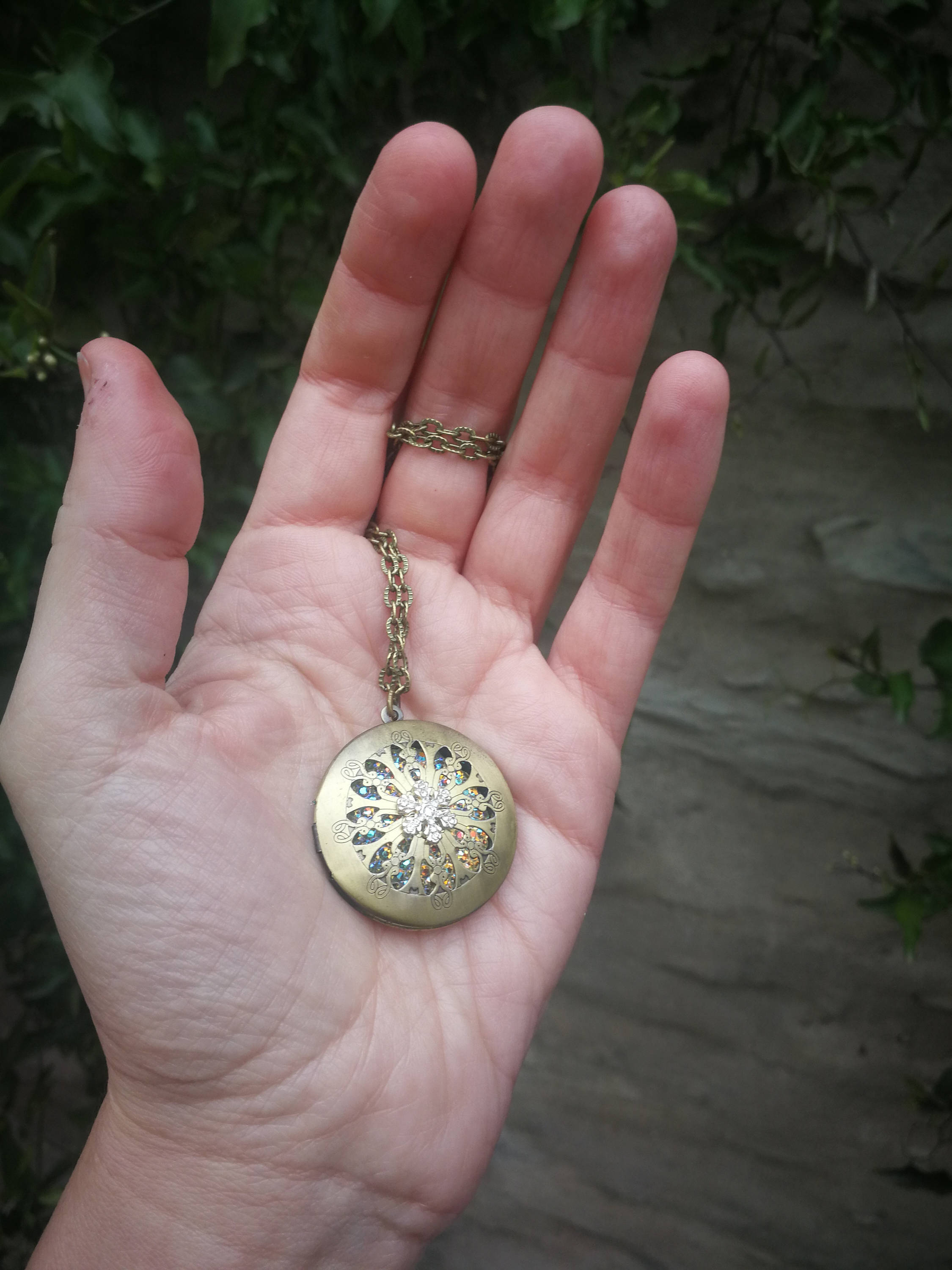 Snowflake locket necklace Winter Victorian locket necklace | Etsy