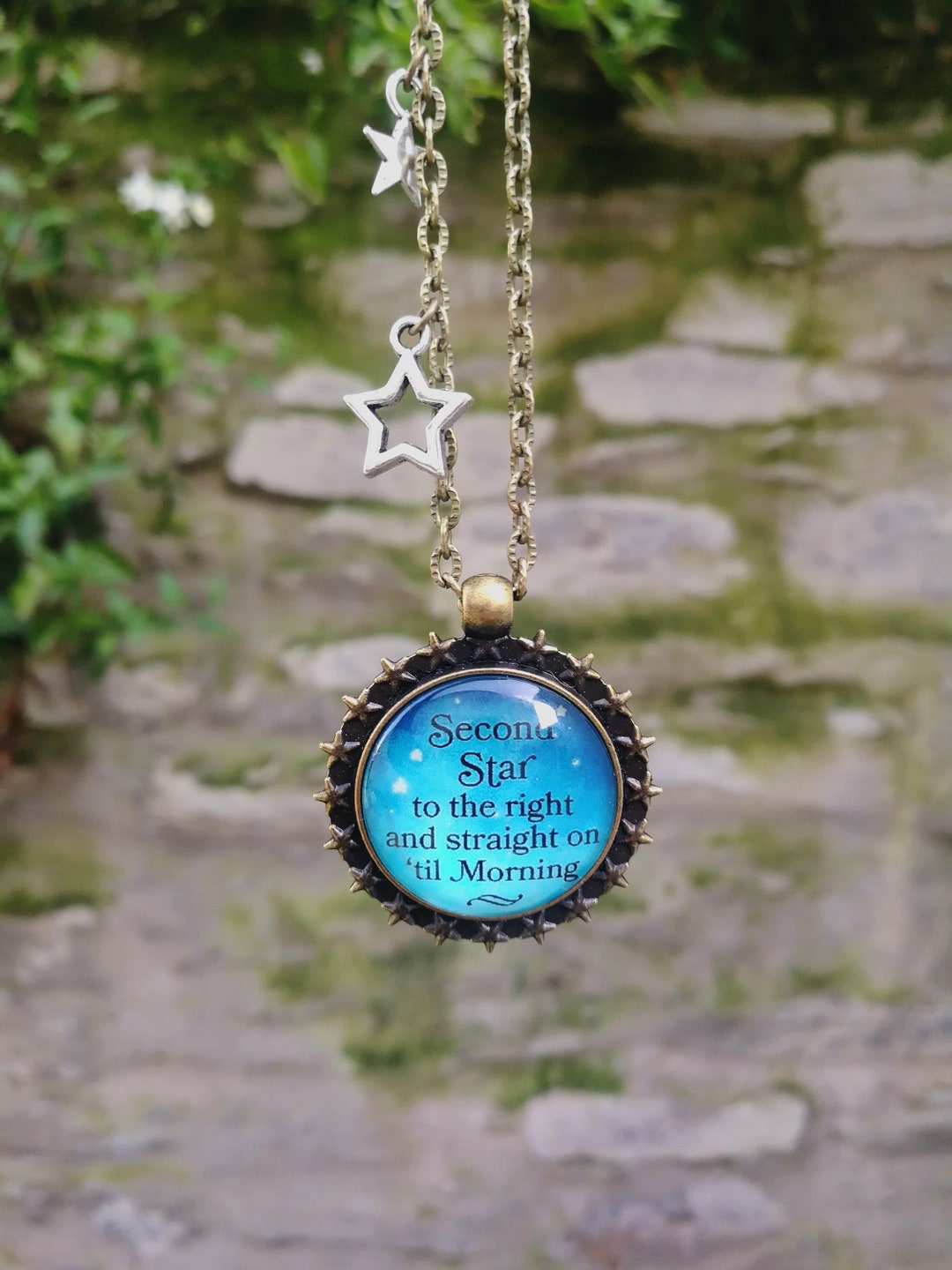 Peter Pan Quote Second Star to the Right Necklace, Fairytale Gift ...