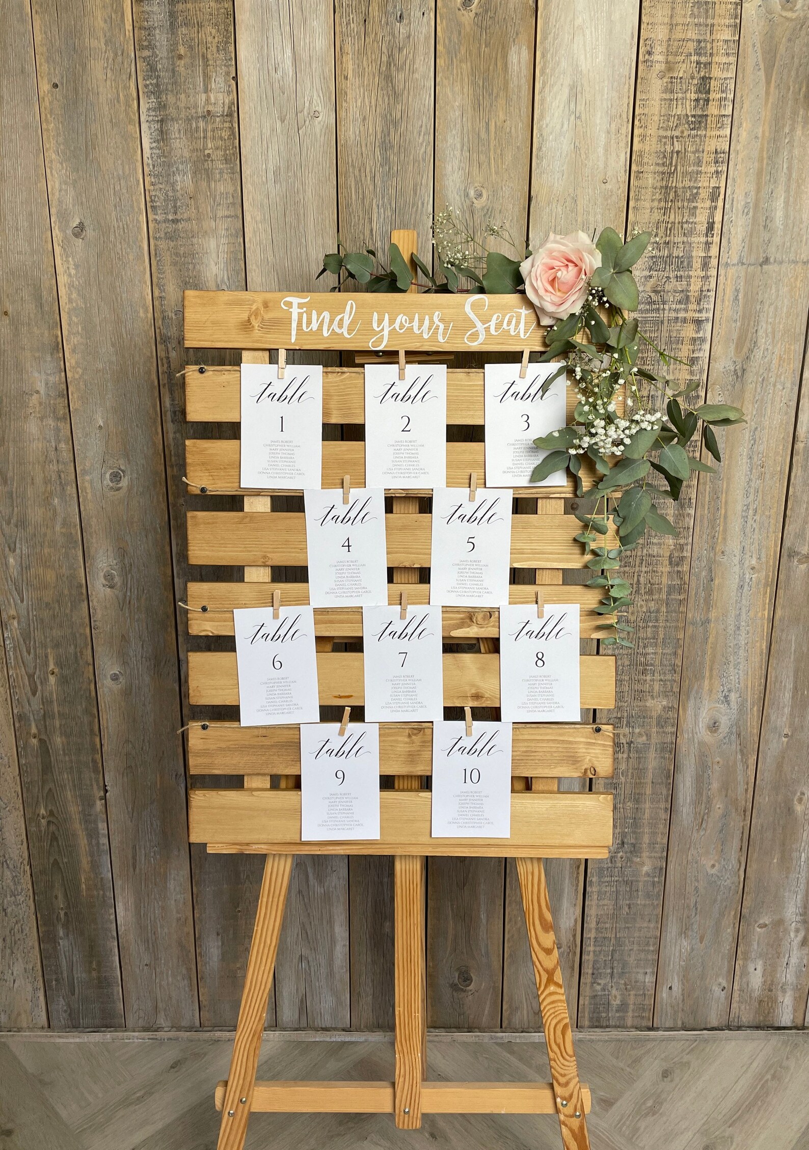 Rustic Wedding Seating Plan Board - Etsy UK