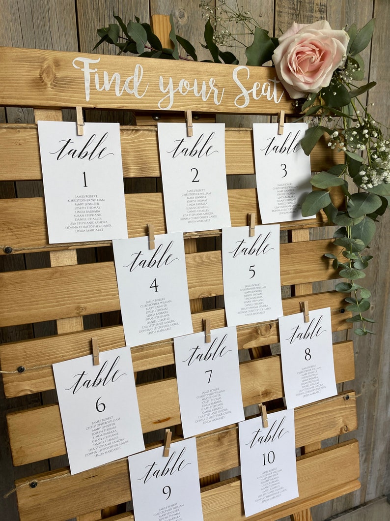 Rustic Wedding Seating Plan Board - Etsy UK