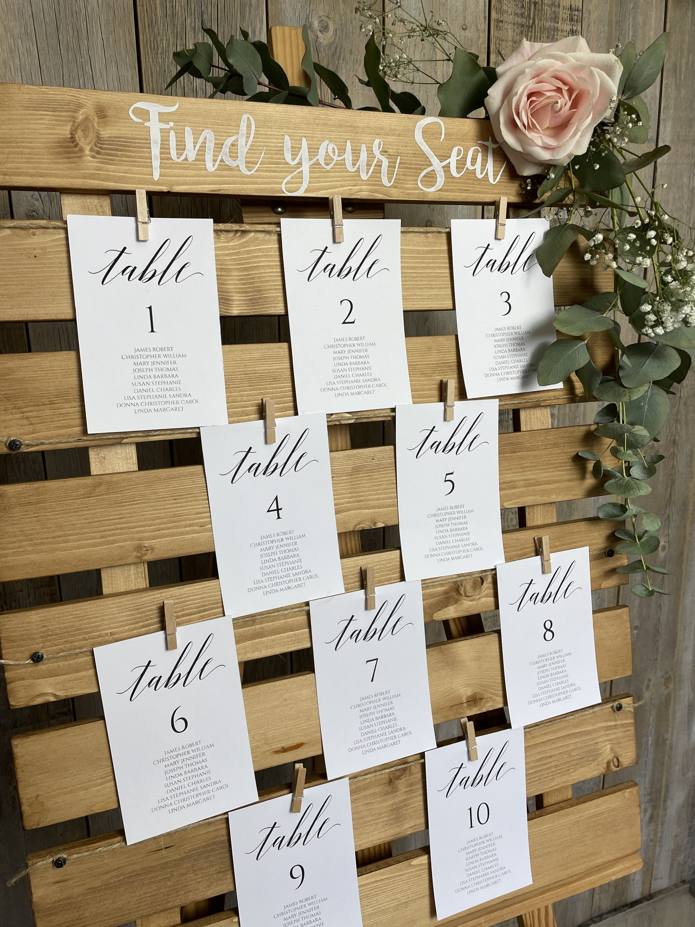 Rustic Wedding Seating Plan Board - Etsy UK
