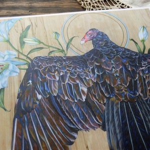 Turkey Vulture and Lilies Fine Art Print, Colored Pencil Art, 8x10 ...