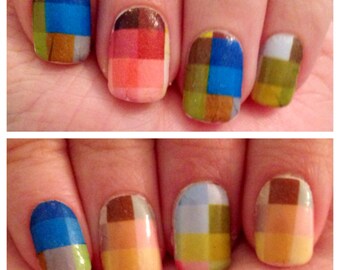 Pixel Art Nail Wraps - Etsy