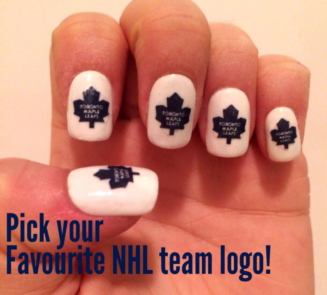 NHL Team Logo Nails - Etsy