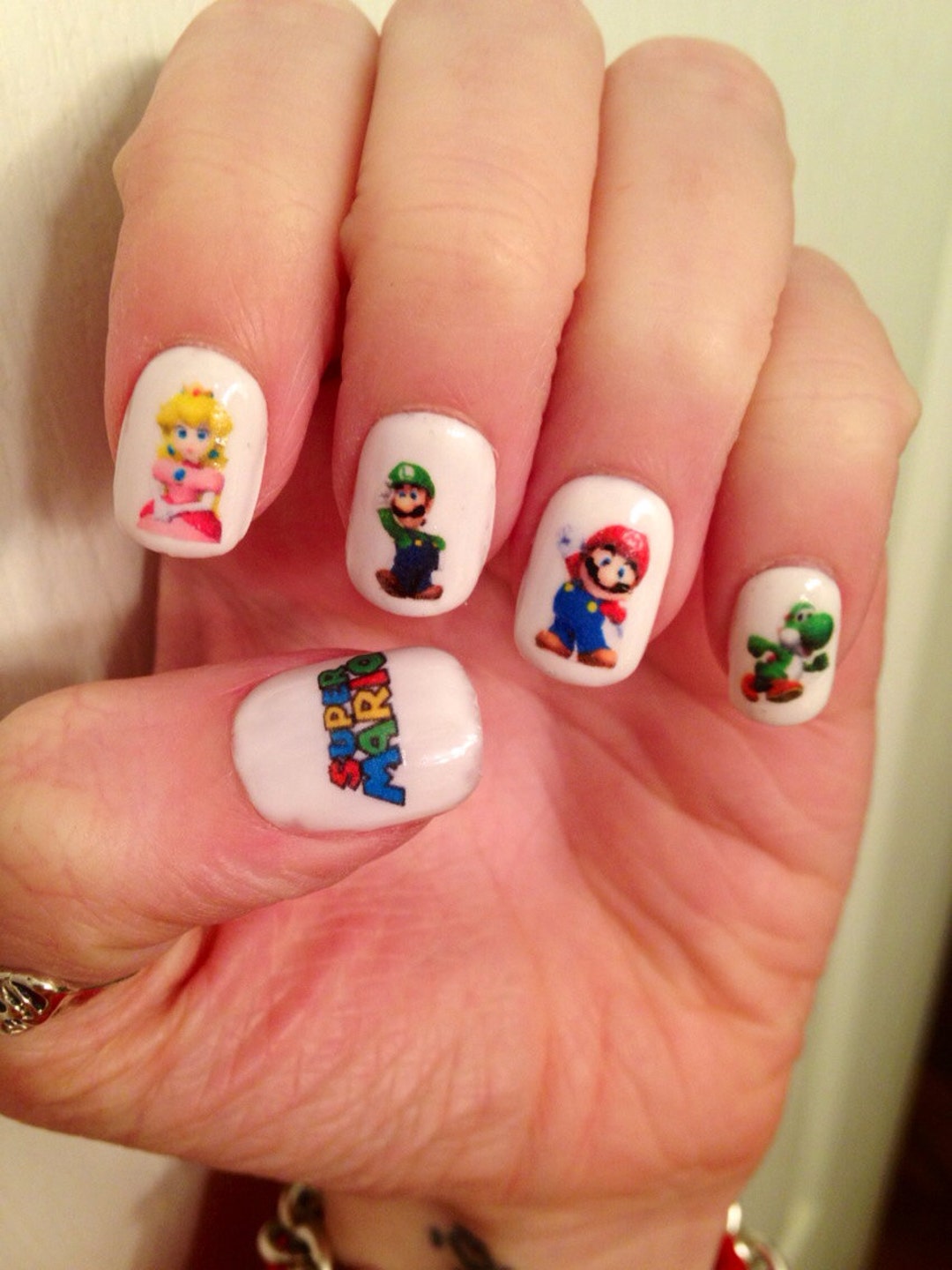 Super Mario Nail Decals - Etsy