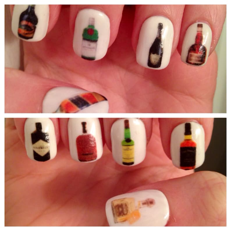 Alcohol Bottles Nail Decals - Etsy