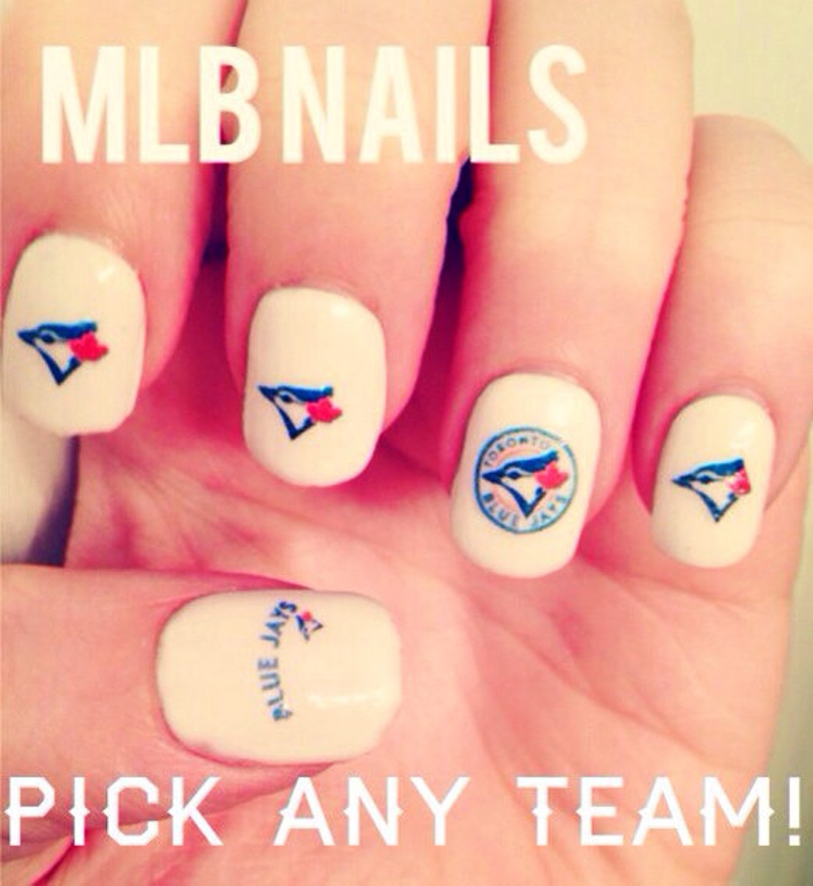 Baseball Nail Decals - Etsy