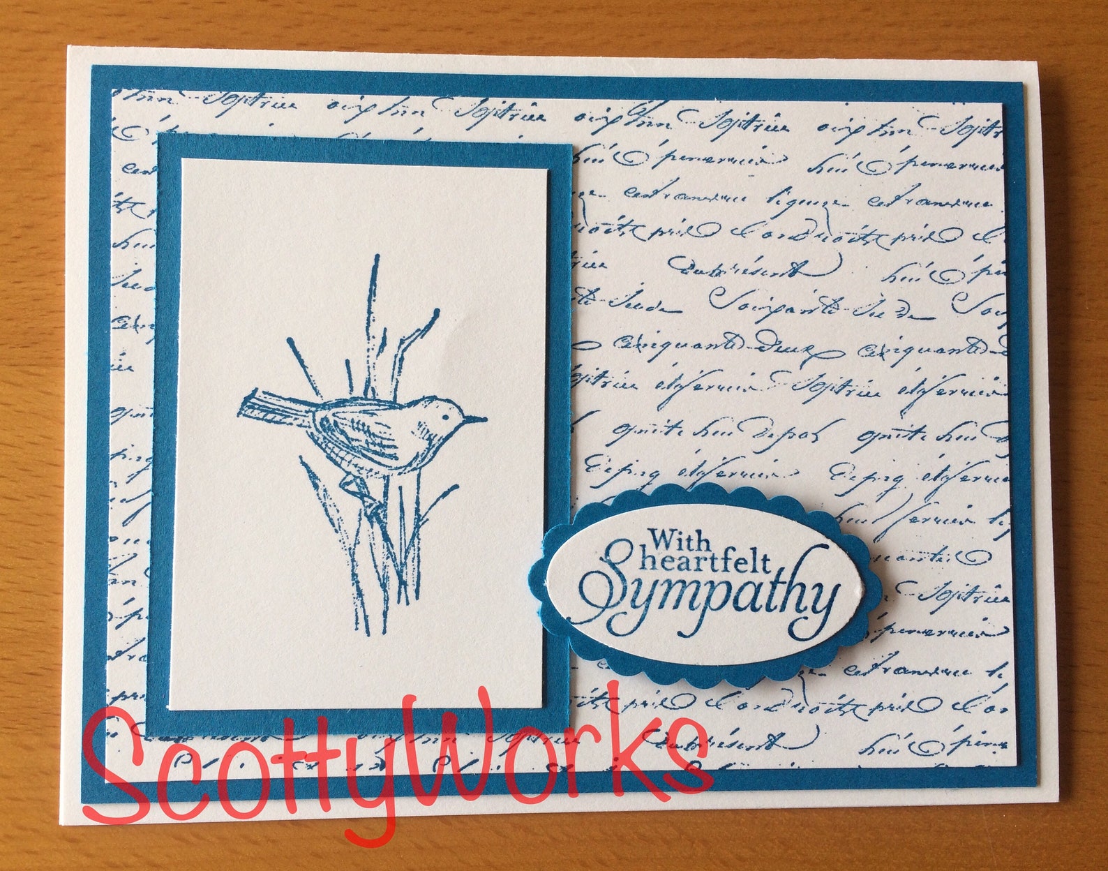 With Heartfelt Sympathy Card With Bird - Etsy