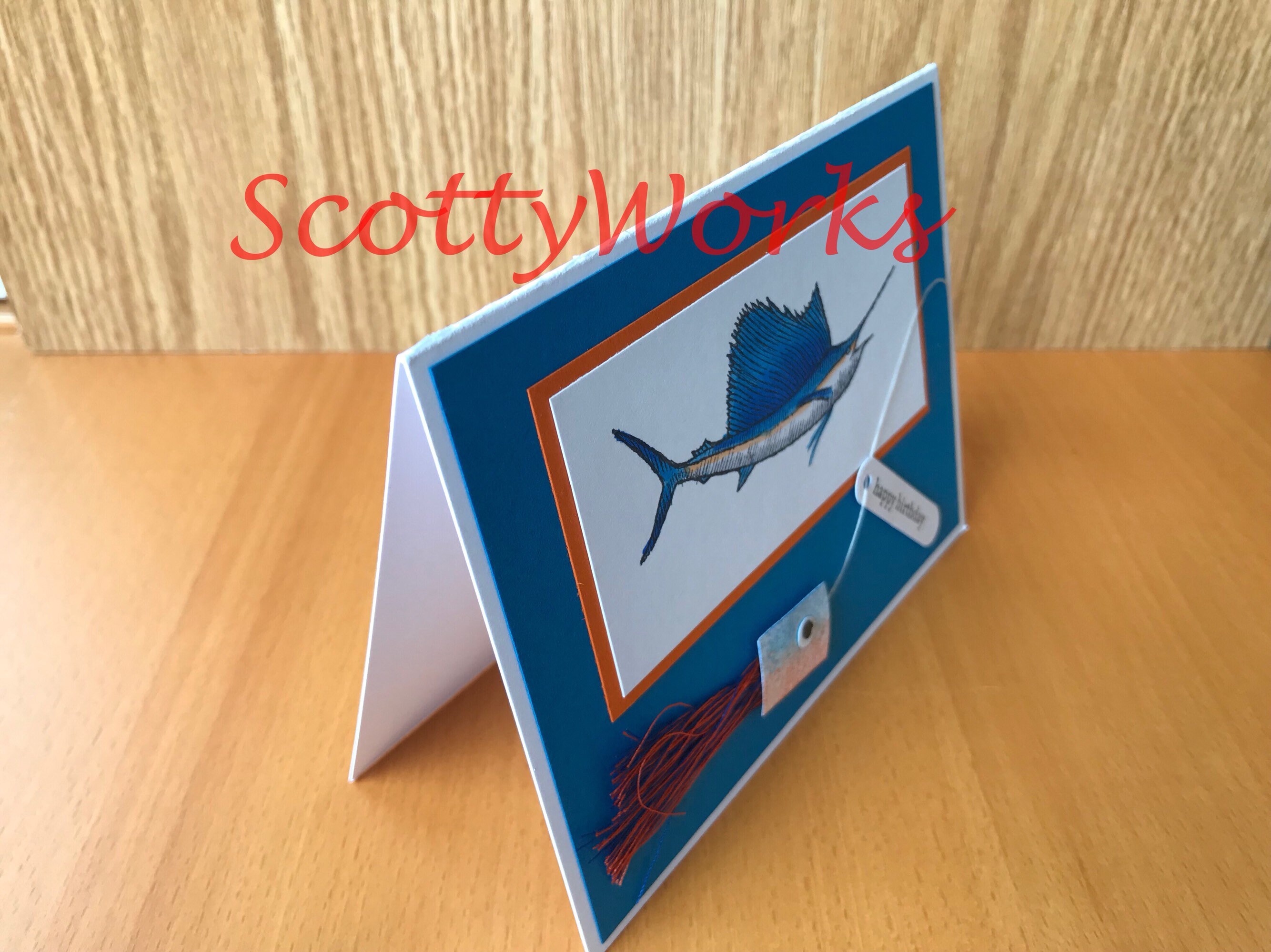 Swordfish Happy Birthday Card, Card for Fisherman, Card for Charter ...