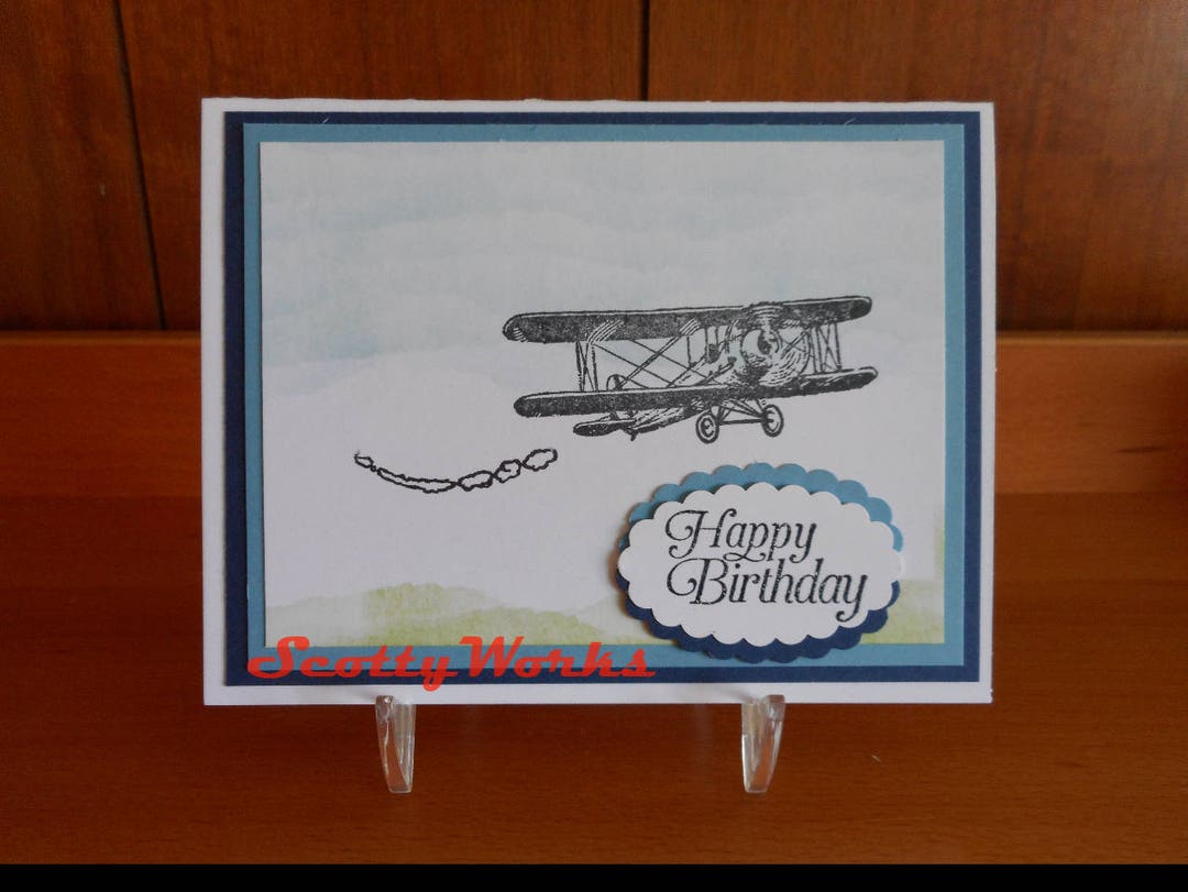 Bi-plane Happy Birthday Card Perfect for Pilot or History - Etsy