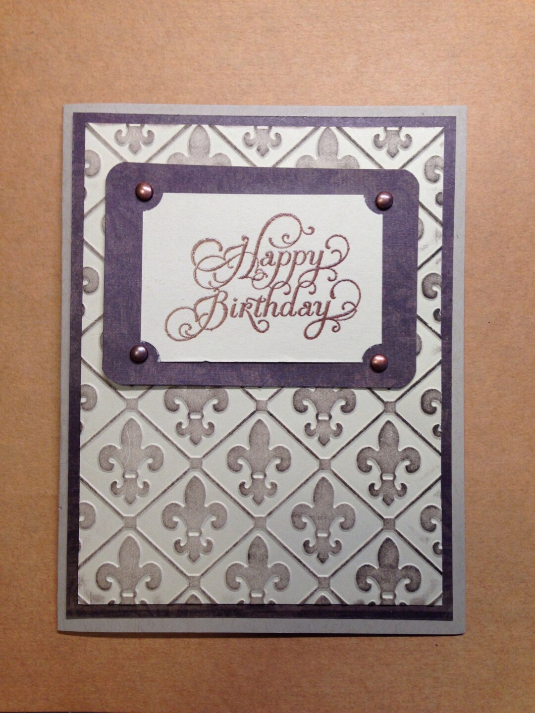 Happy Birthday Card, Birthday Card for Man, Fleur De Lis - Etsy