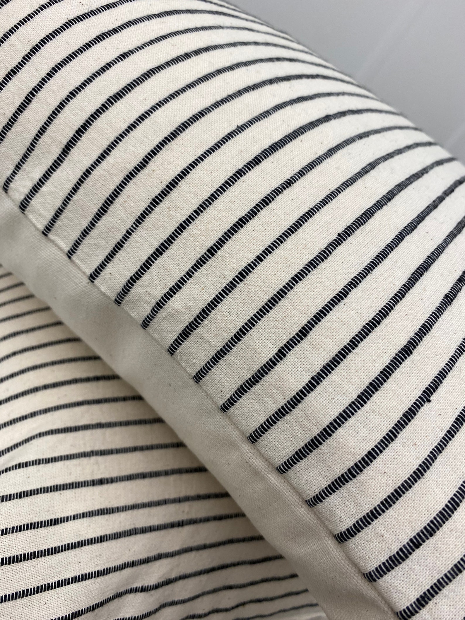 Gorgeous Boho Style Woven Stripes Cushion Black and Cream - Etsy