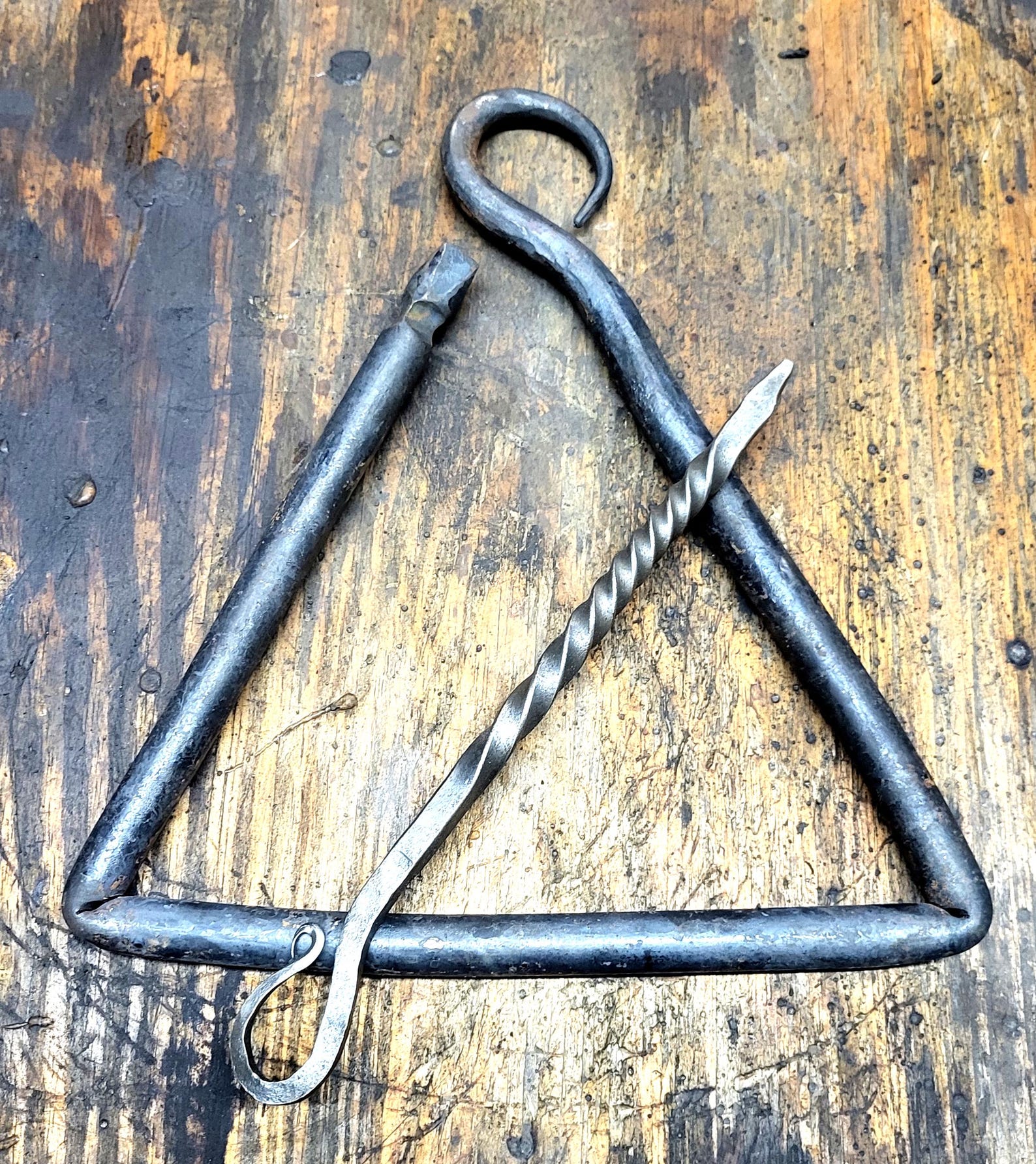 Big Triangle Dinner Bell With Ringer - Etsy