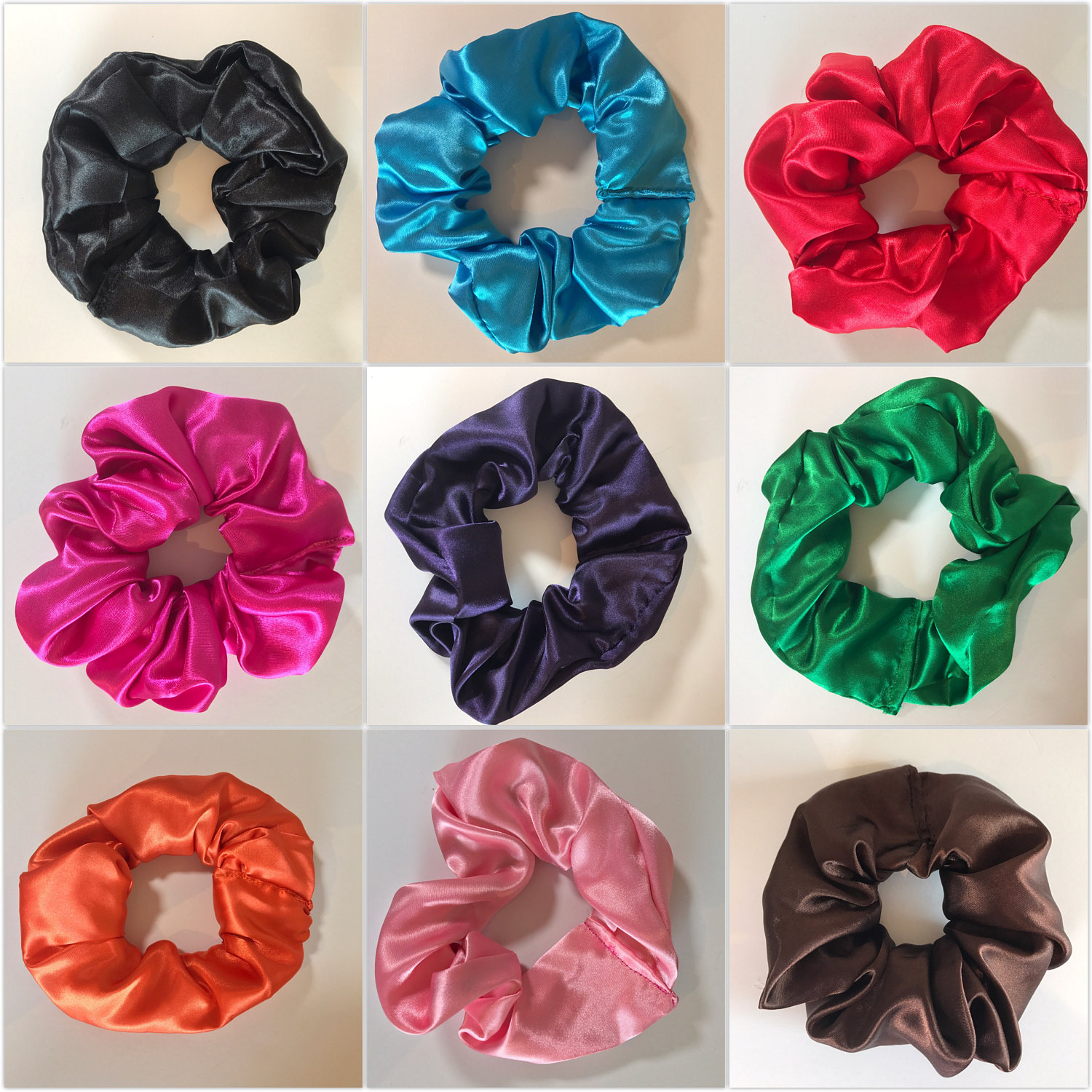 Satin Scrunchies in Solid Colors - Etsy
