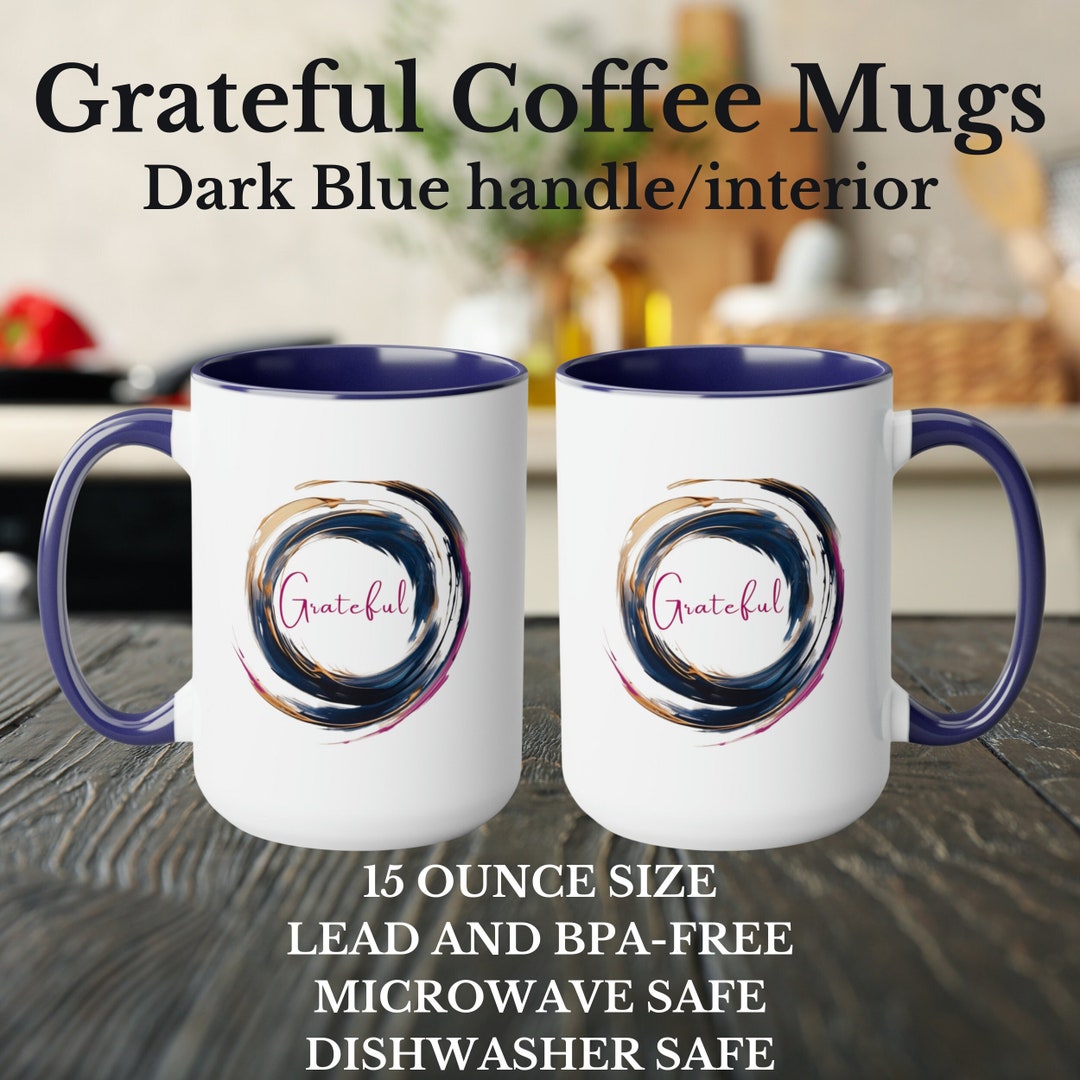 Grateful 15oz Coffee Mug, Gift Basket Ideas, Tea Cup, Autumn Gratitude ...