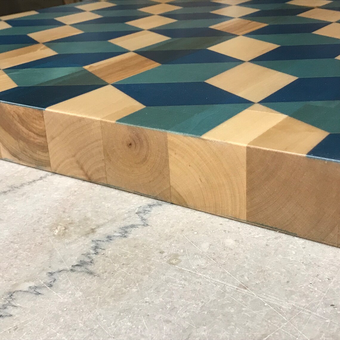 Custom Printed Butcher Block Table - Etsy