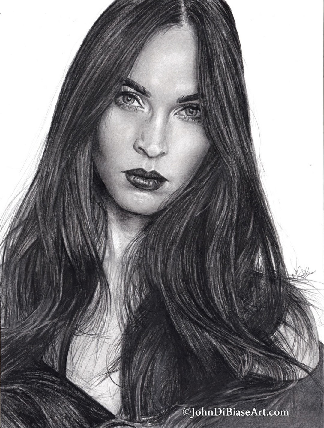 Megan Fox Pencil Drawing Print 8.5 X 11 - Etsy