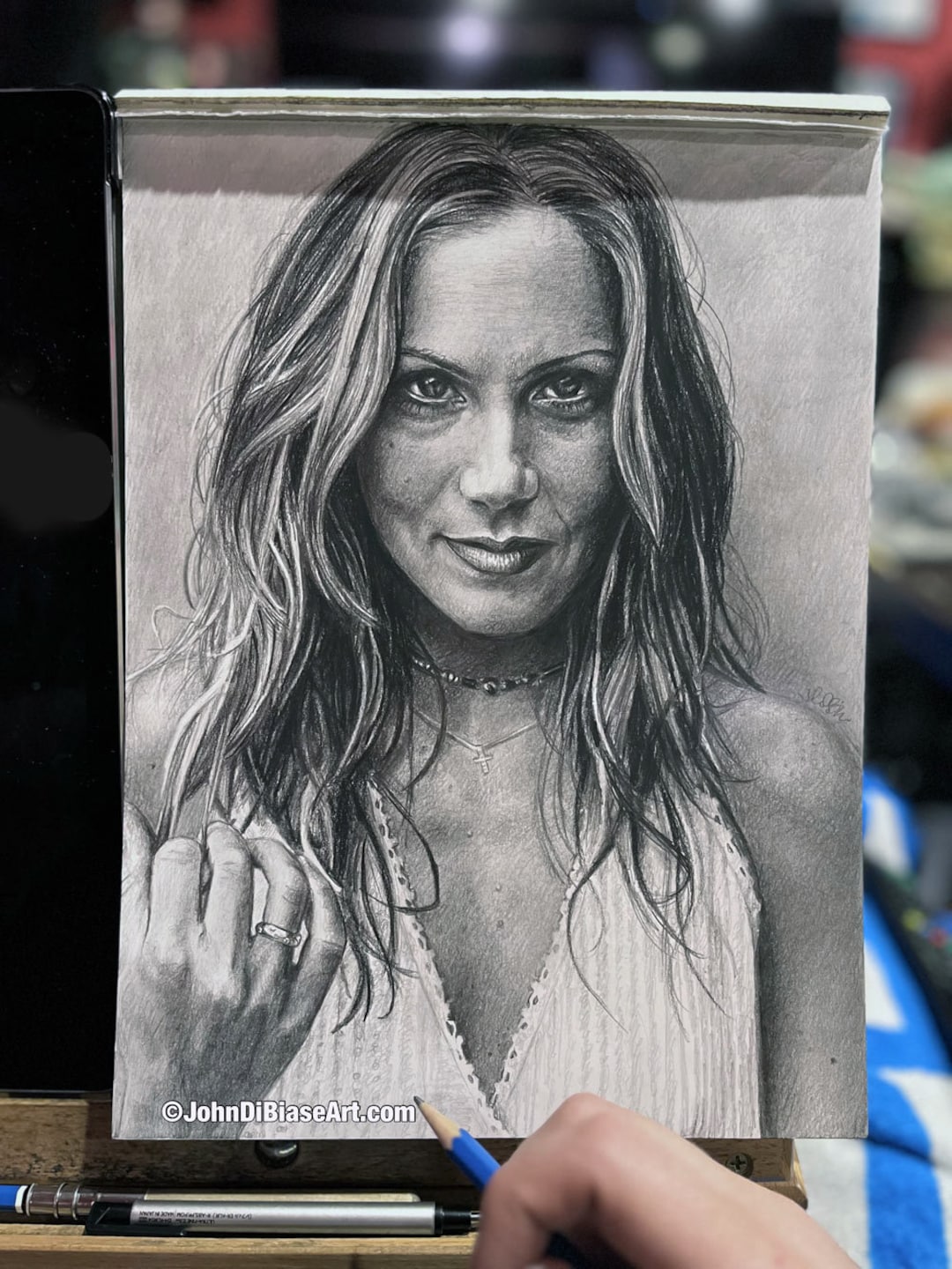 Christina Applegate Original Freehand Graphite Pencil Drawing NOT a ...