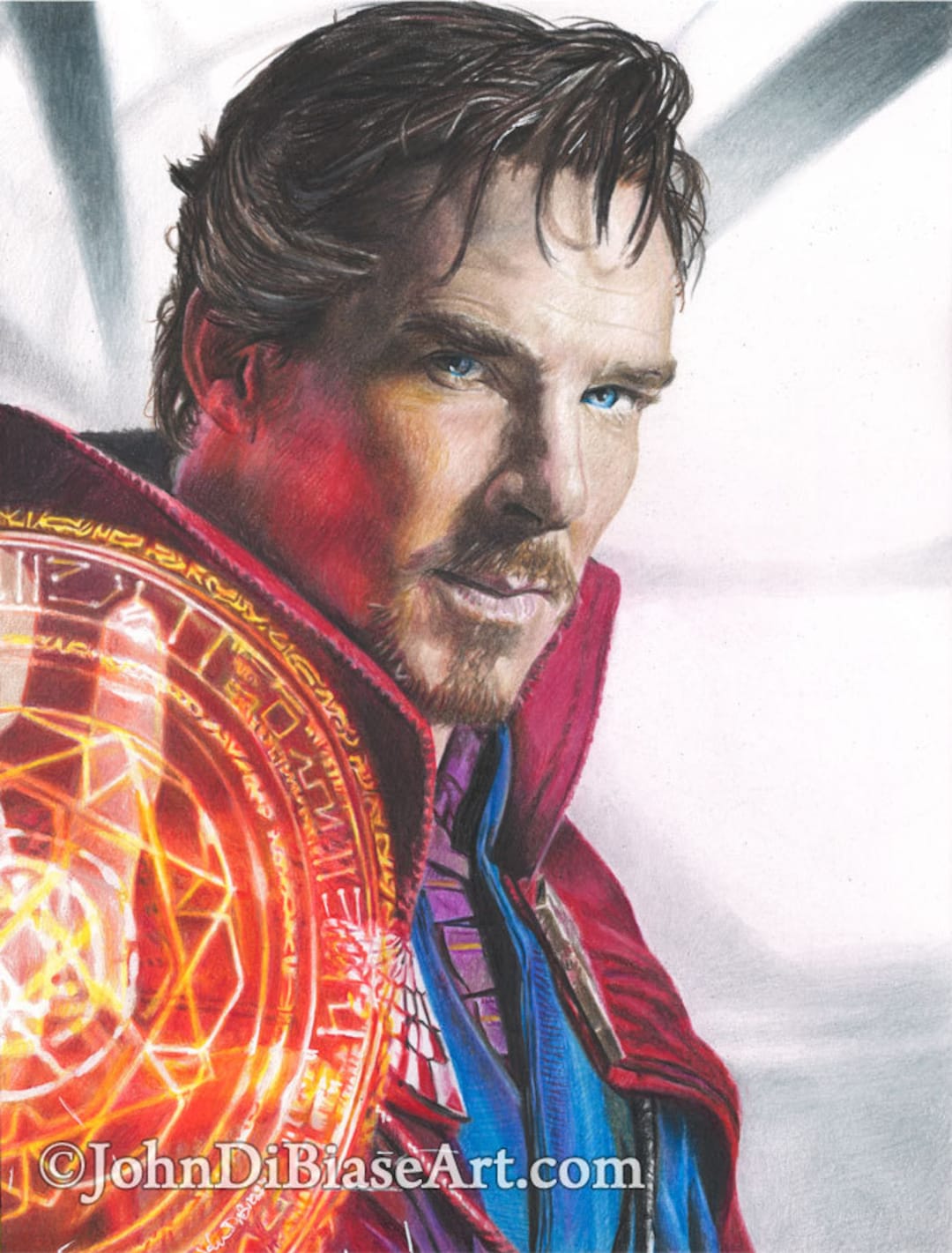Print of Colored Pencil Drawing of Benedict Cumberbatch as - Etsy UK