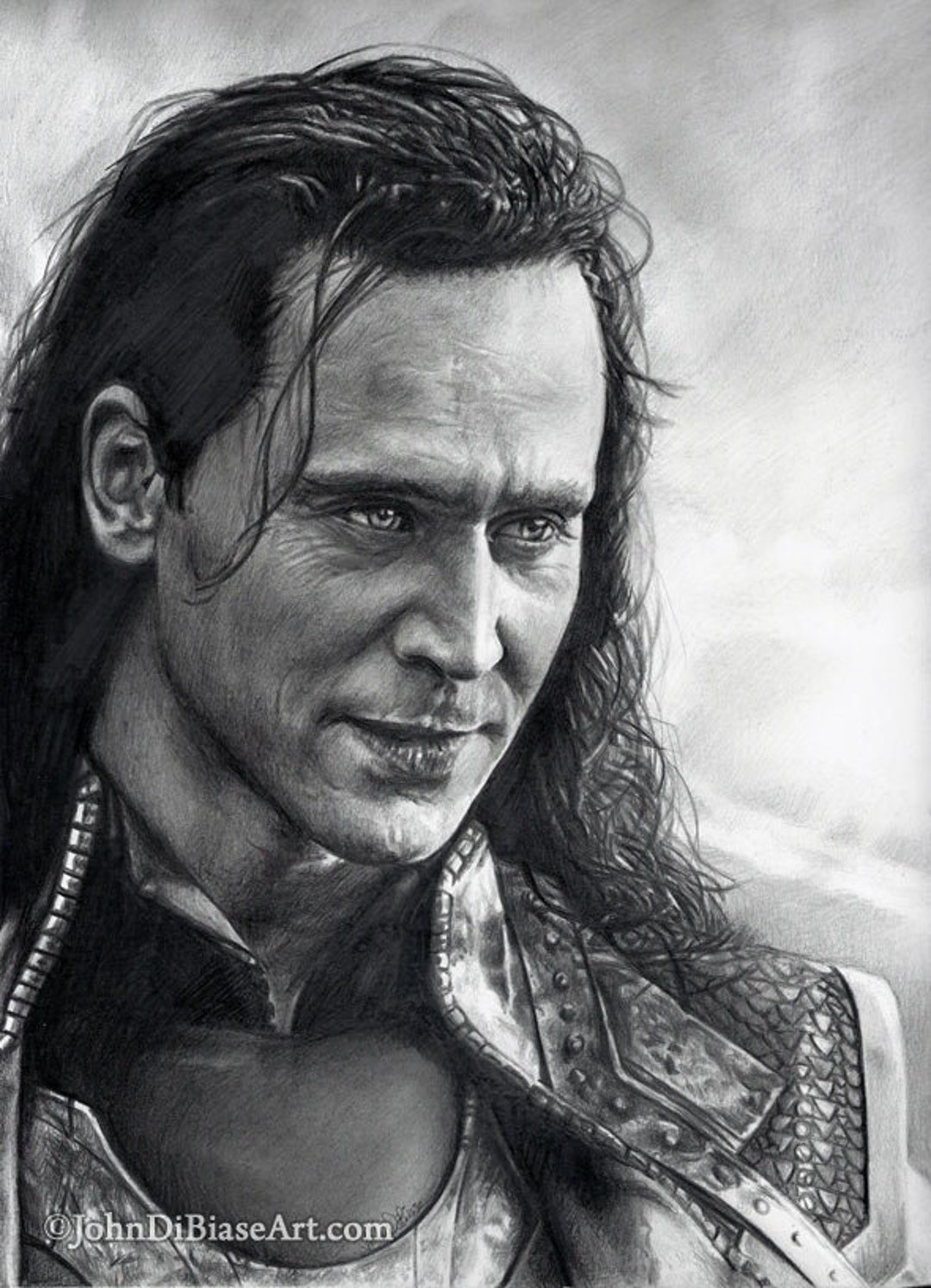 Loki Black And White Portrait