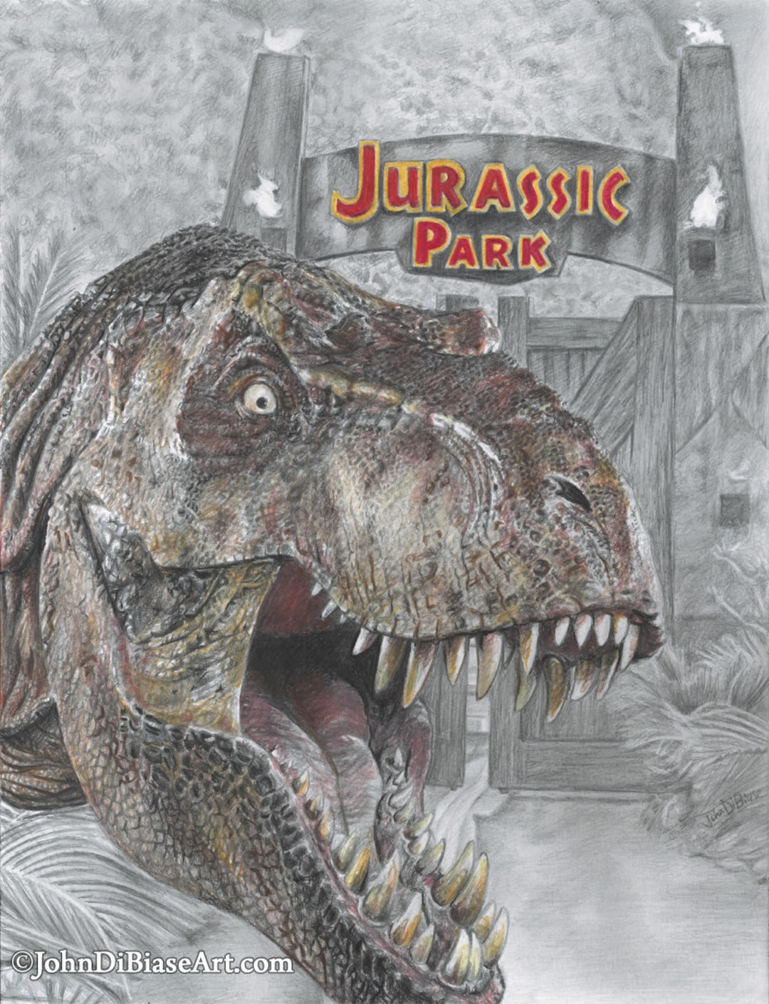 Tyrannosaurus Rex Jurassic Park Drawing
