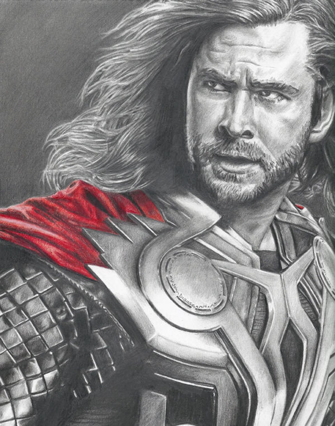 Chris Hemsworth Thor Drawing