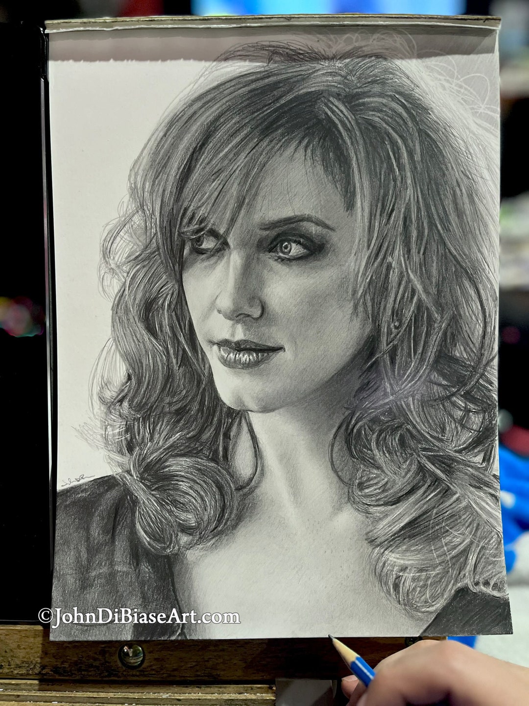 Christina Hendricks Original Drawing 9x12 NOT a Print - Etsy
