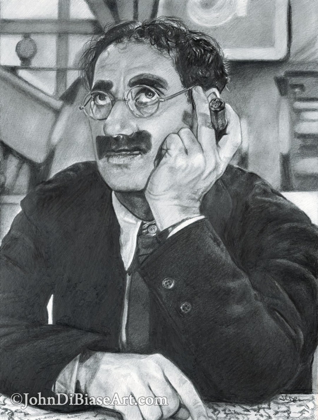 Groucho Marx Drawing Print - Etsy Israel
