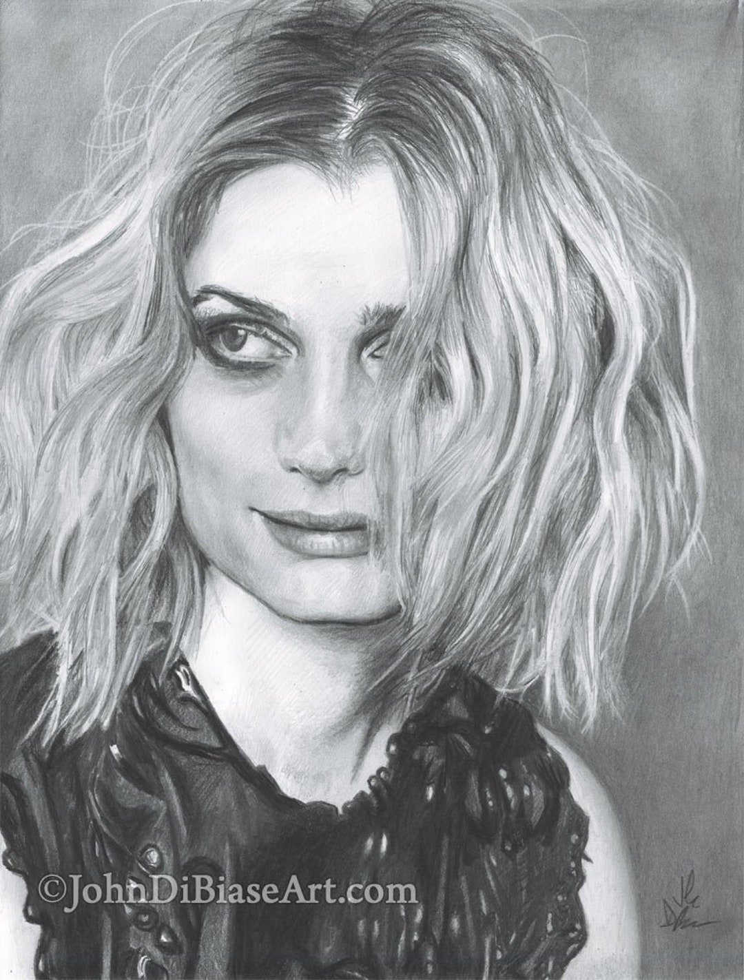 Print of Graphite Pencil Drawing of Actress / Singer Alison - Etsy