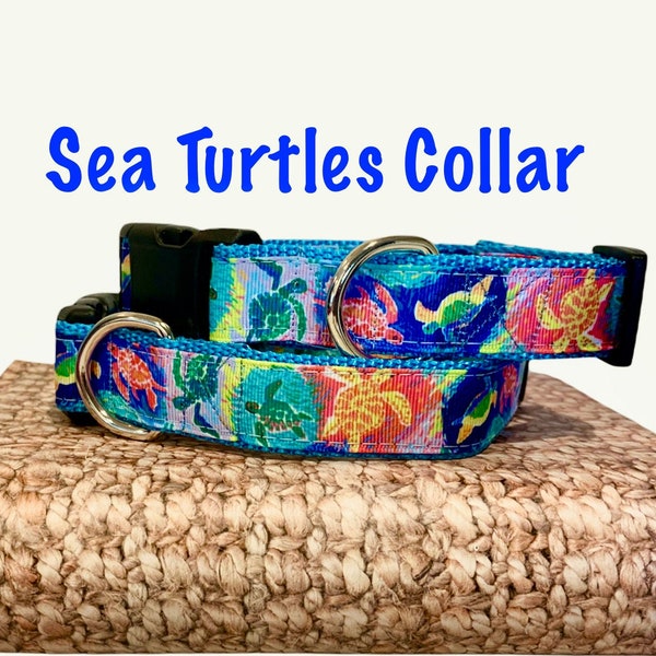 Turtle Dog Collar - Etsy
